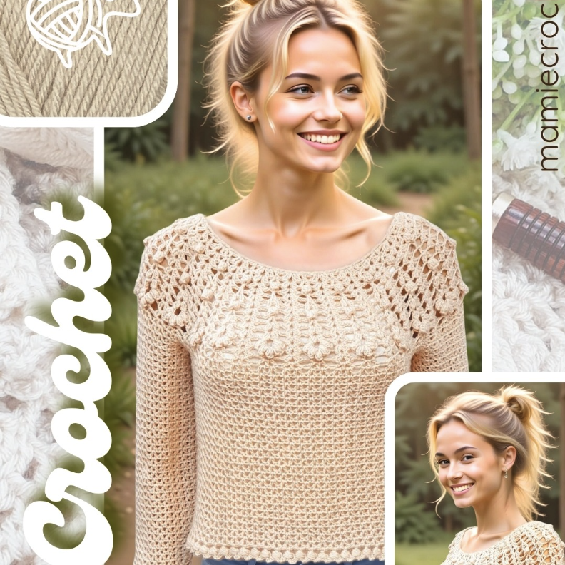 Pull Elanor Mamie Crochet tuto pdf - Mamie Crochet